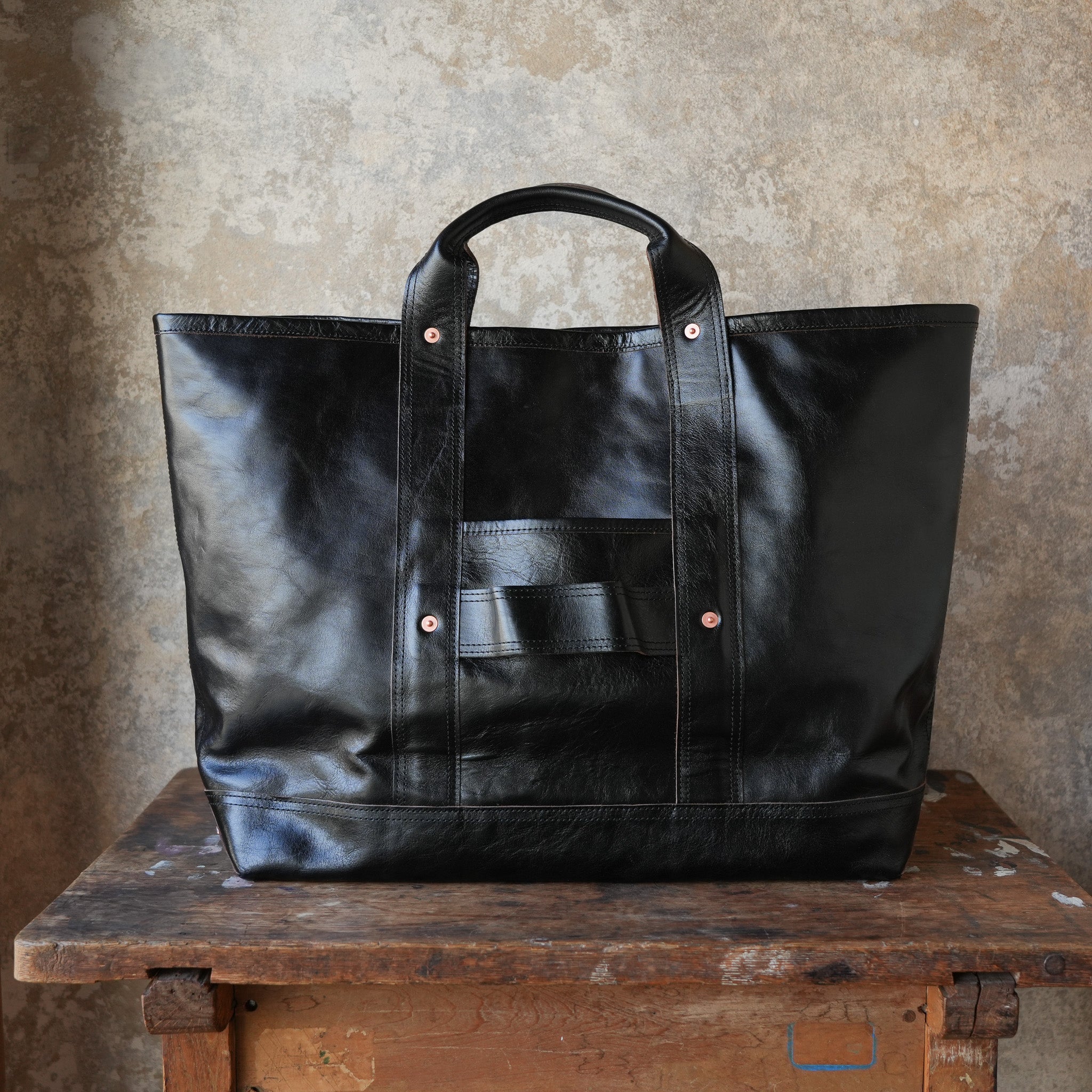 INCEPTION_IPHSB-19_HORSE HIDE COAL BAG (LARGE) _Black – JeansShopSpiral