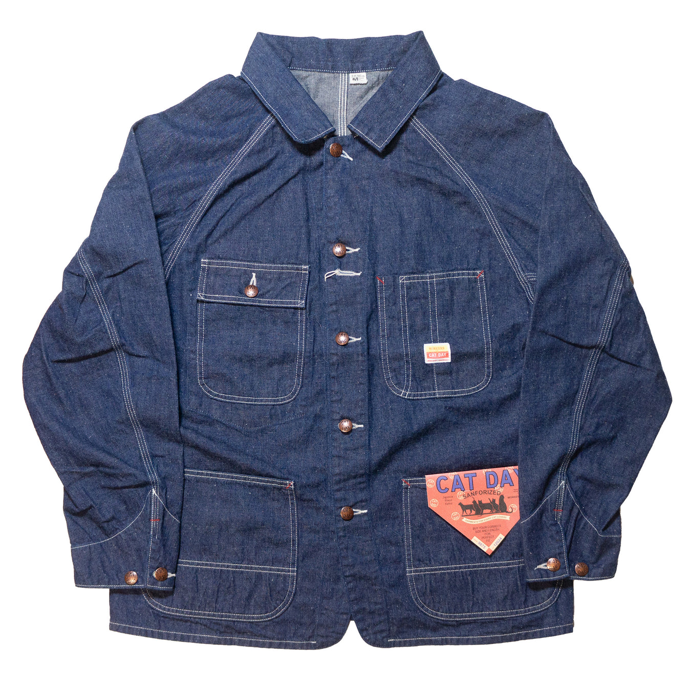 WORKERS_CAT DAY Coverall_9.5 oz Indigo Denim – JeansShopSpiral